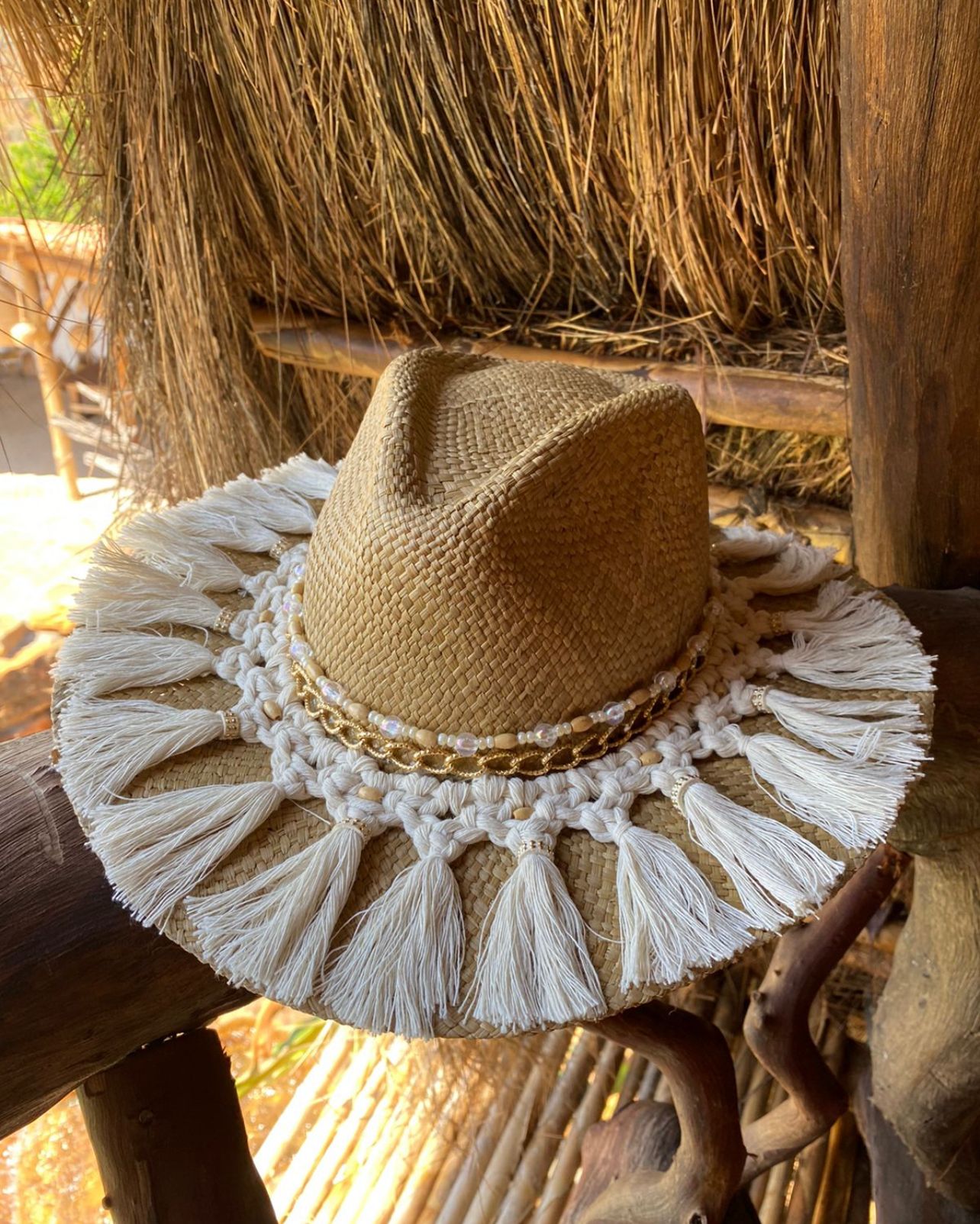 Boho Macrame Hat - Velvet Swimwear